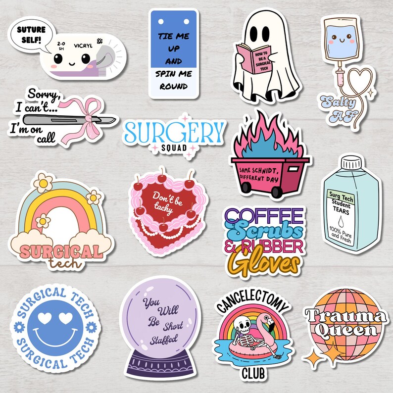 Surgical Tech Digital Download Bundle Vol. 1 | 15 Pngs - Etsy
