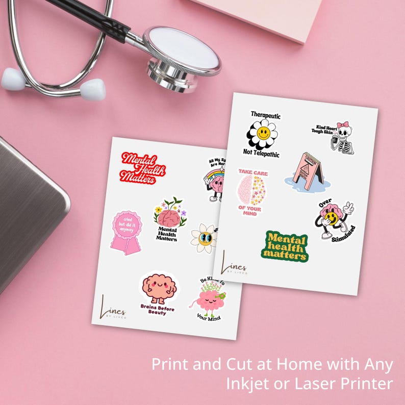 Psych Nurse Sticker Bundle Digital Download | Mental Health Humor ...