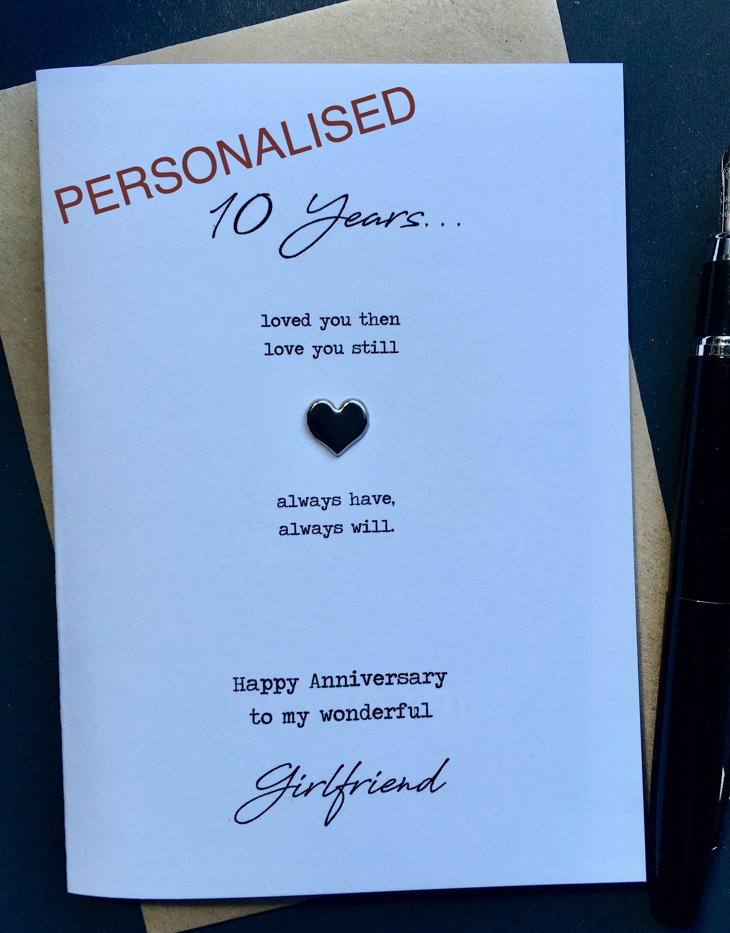 9 Years Anniversary Card Nine Ninth 9th Loved You Then, Love You Still ...
