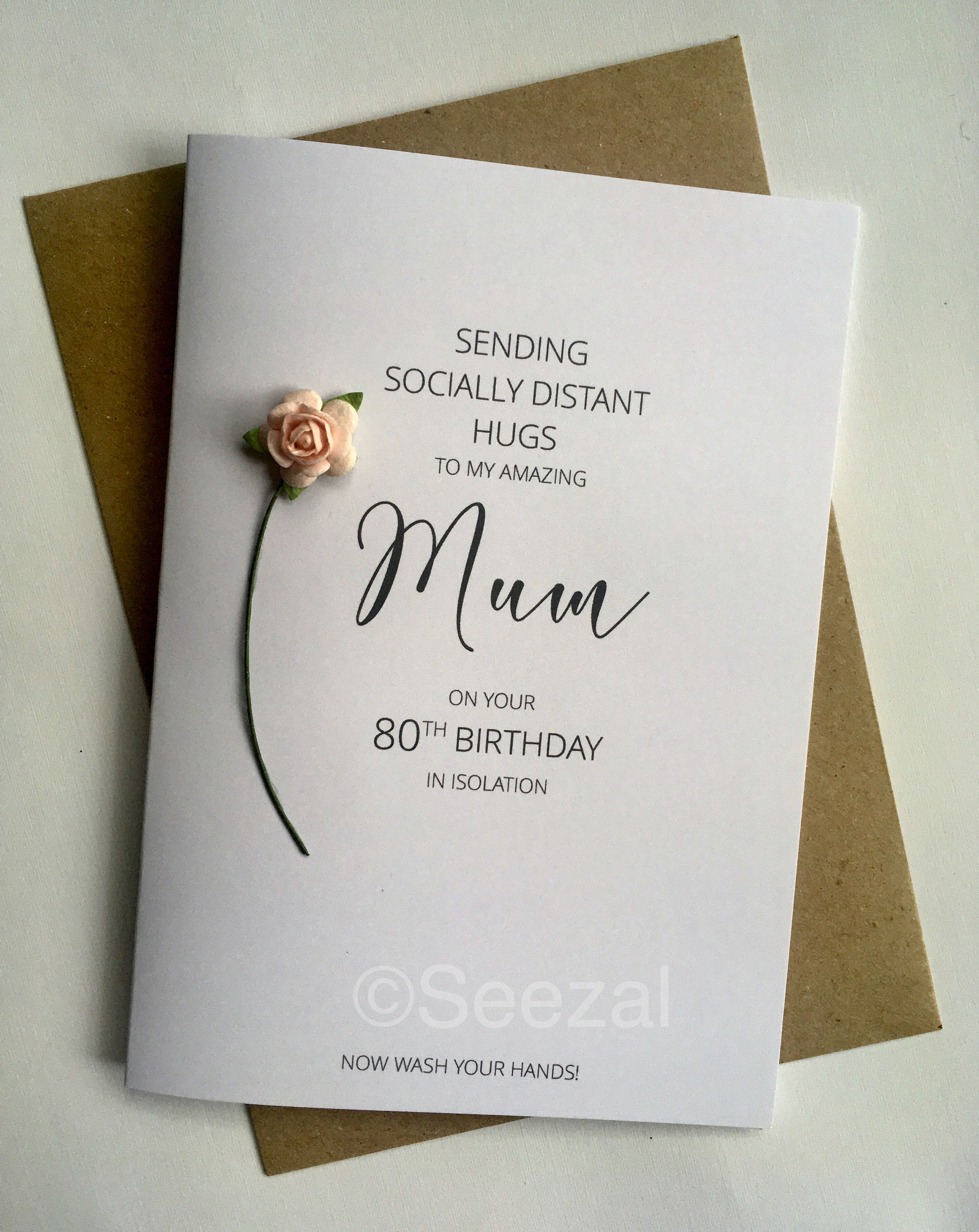 SOCIAL DISTANCING Isolation Birthday Card size A6 Mum Mom | Etsy