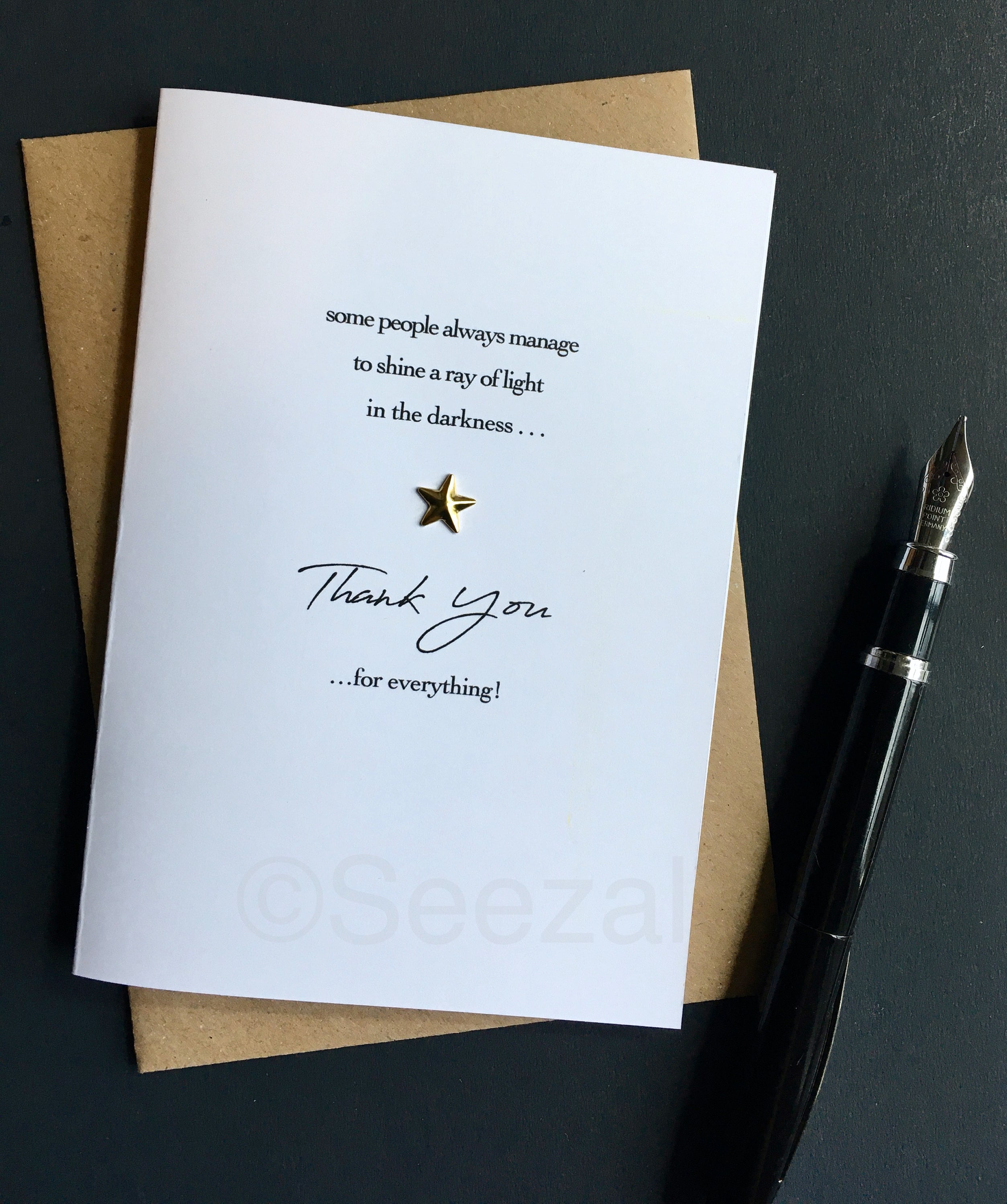 Thank You You're a Star Just to Say Thanks for Listening | Etsy UK