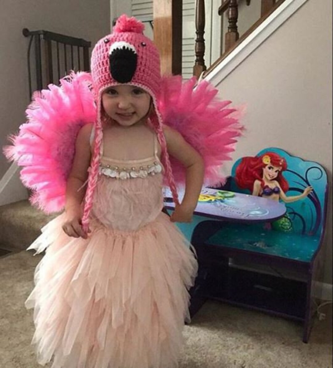 Baby Flamingo Crochet Hat Pink Flamingo Winter Hat - Etsy