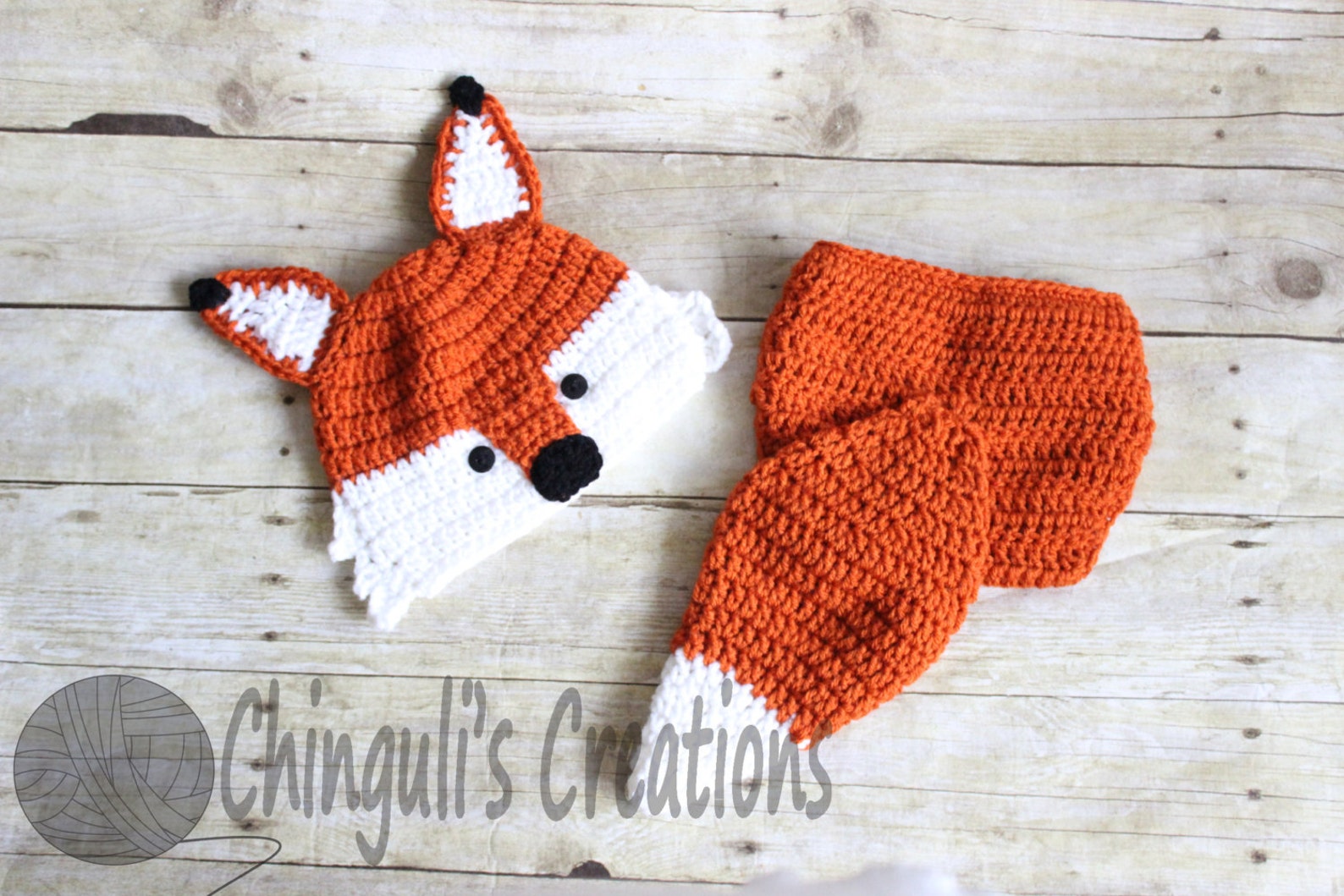 Crochet Fox Outfit Baby Girl Baby Boy Fox Hat and Diaper Cover Newborn ...