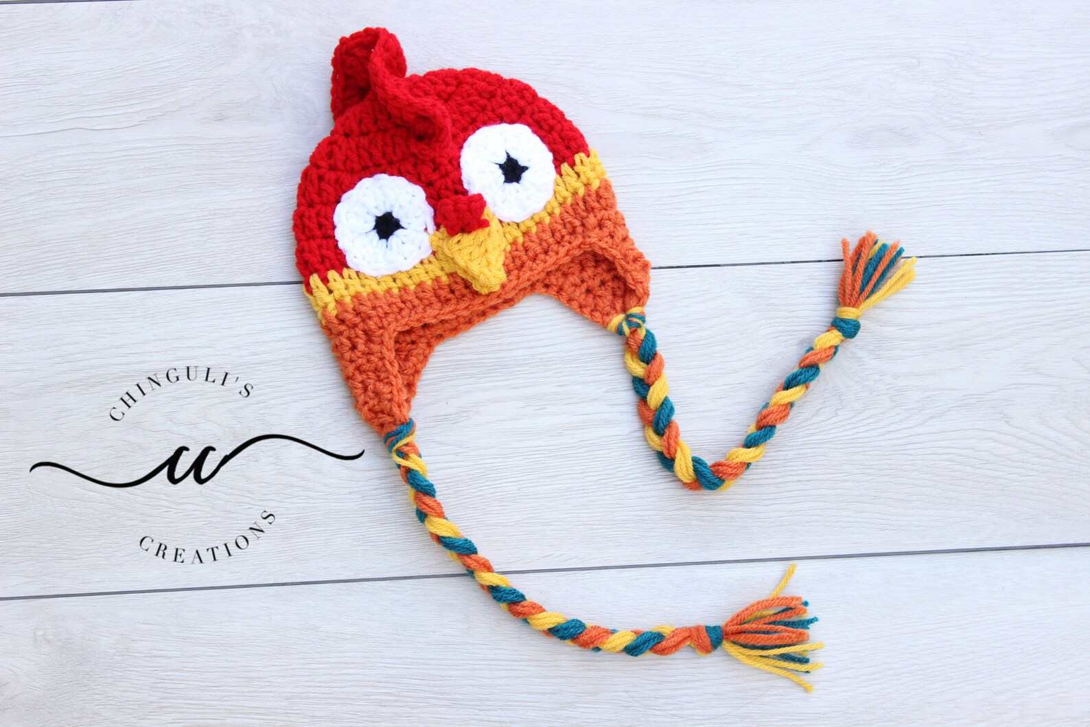 Baby Crochet Rooster Hat Multi-color Rooster Hat | Etsy