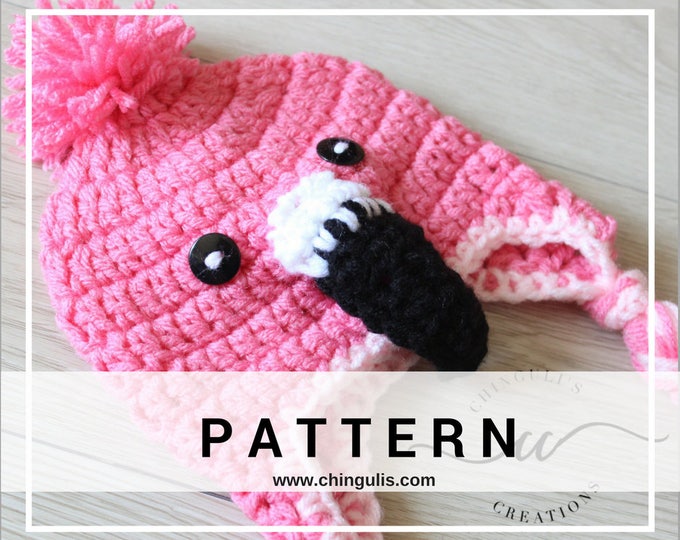 PATTERN Crochet Flamingo Hat Pattern Pink Flamingo Crochet - Etsy