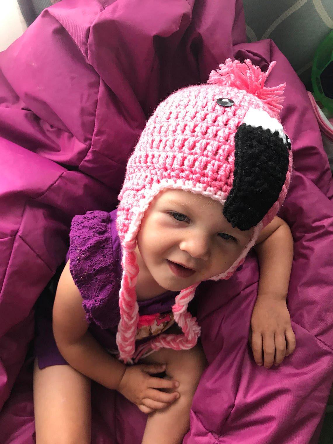 PATTERN- Crochet Flamingo Hat Pattern - Pink Flamingo Crochet Hat ...