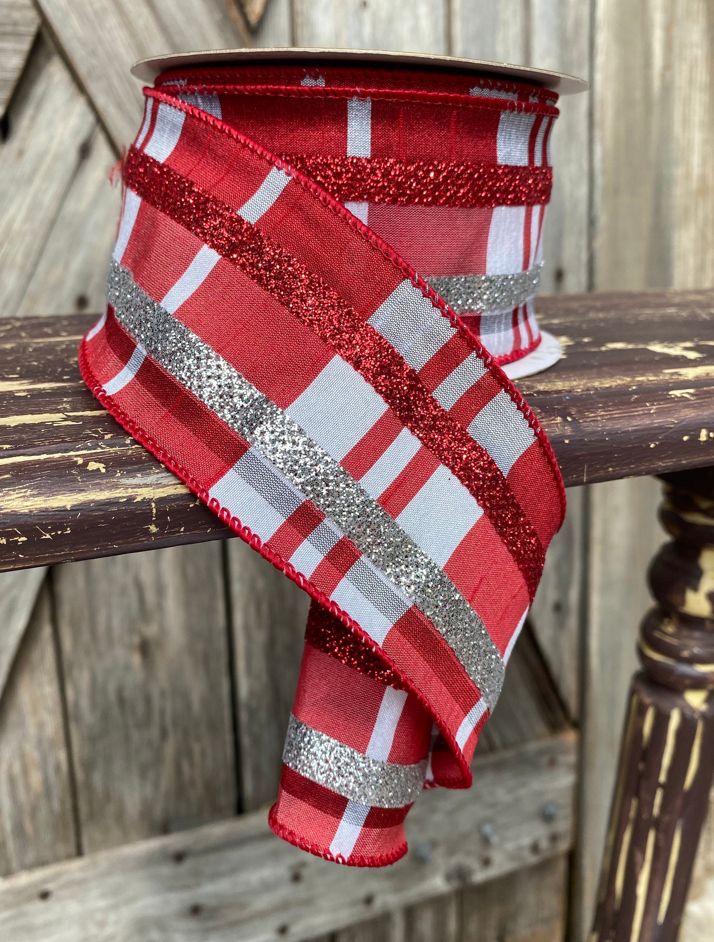 wired-ribbon-2-5-inch-ribbon-red-glitter-check