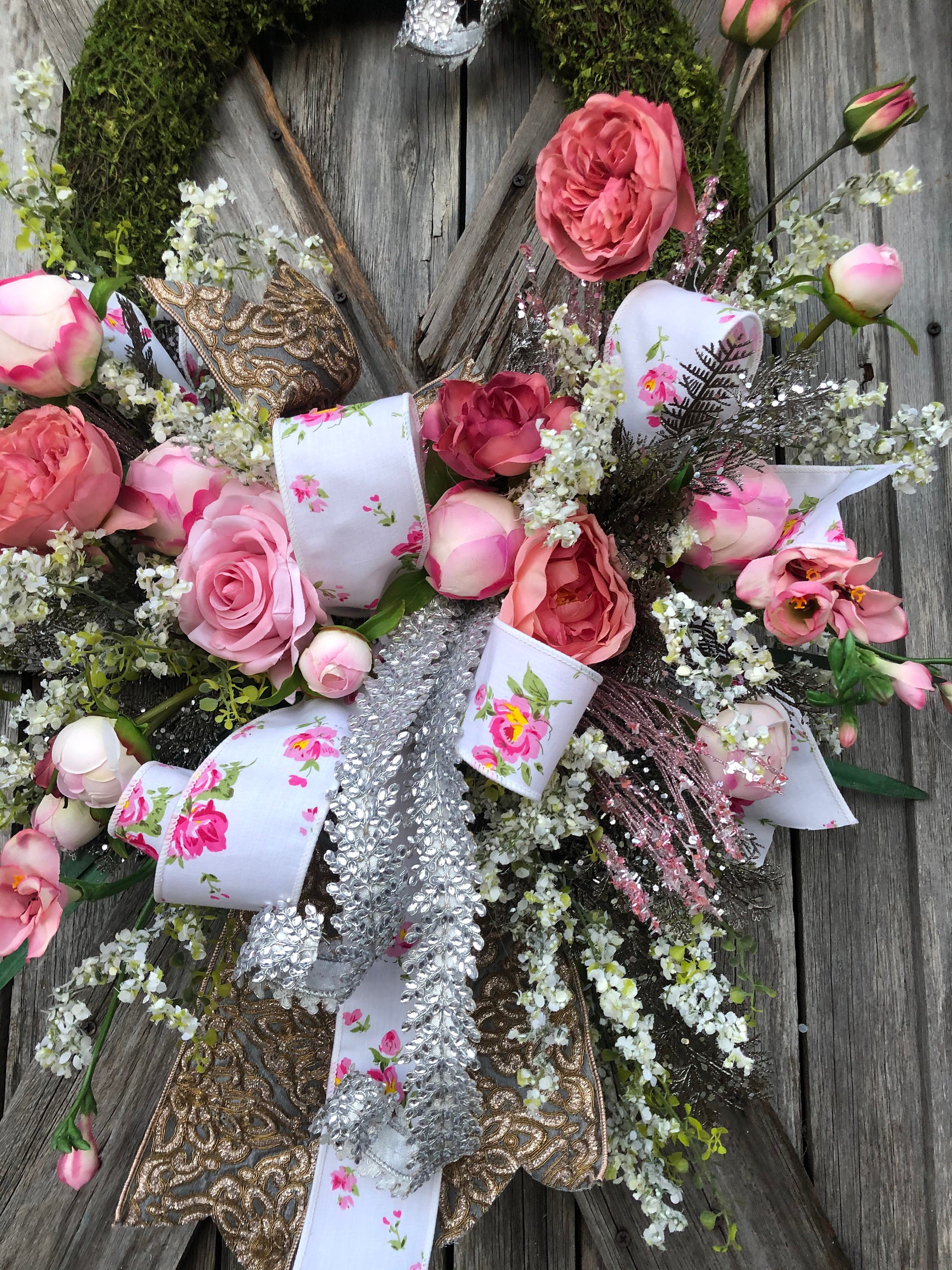 Spring Wreath- Floral Wreath - Modern Decor - Door Hanging - Wreath for ... Spring Wreath- Floral Wreath - Modern Decor - Door Hanging - Wreath for ...