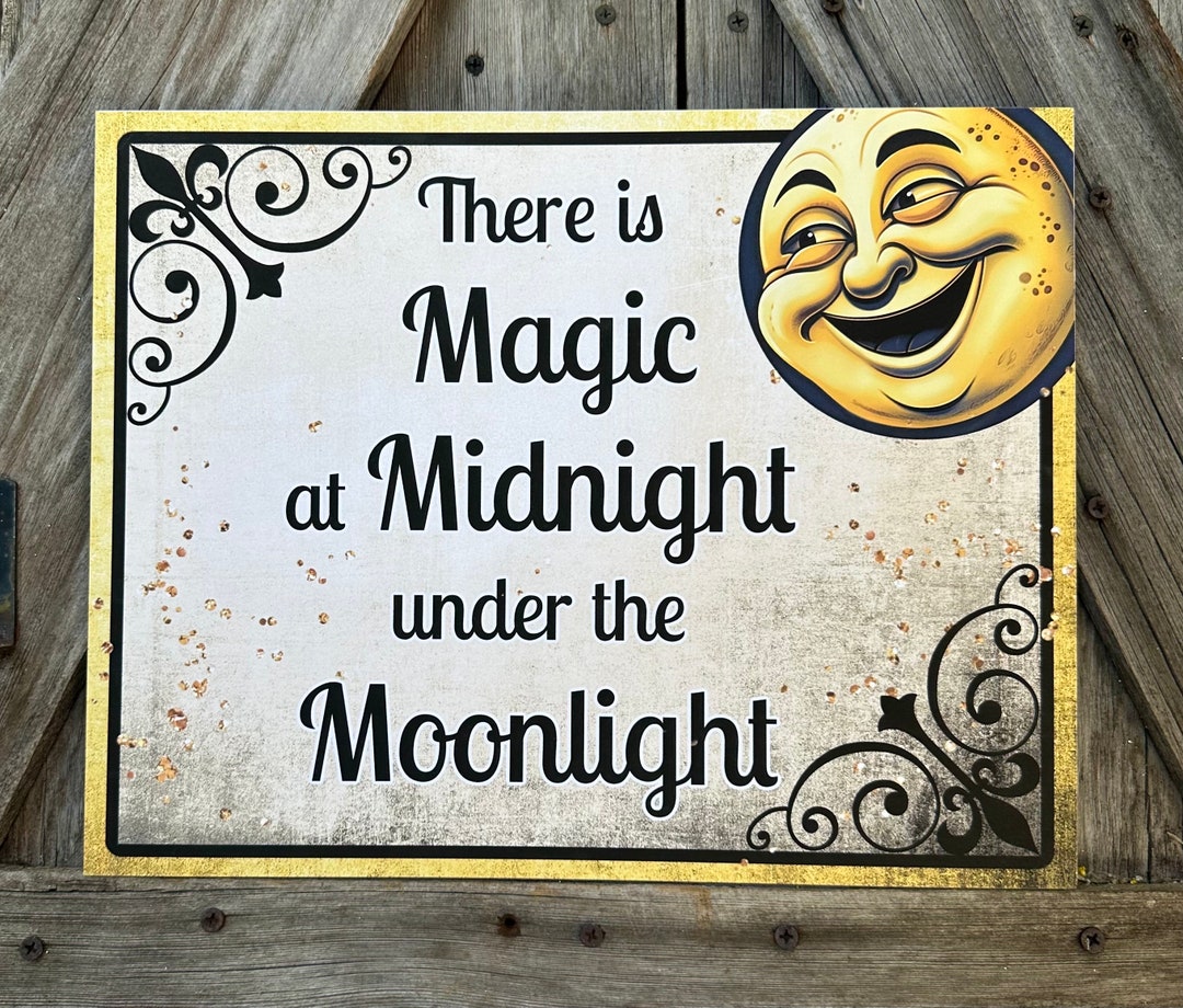 Magic at Midnight, Halloween Sign, Halloween Decor, Halloween Wall Art ...