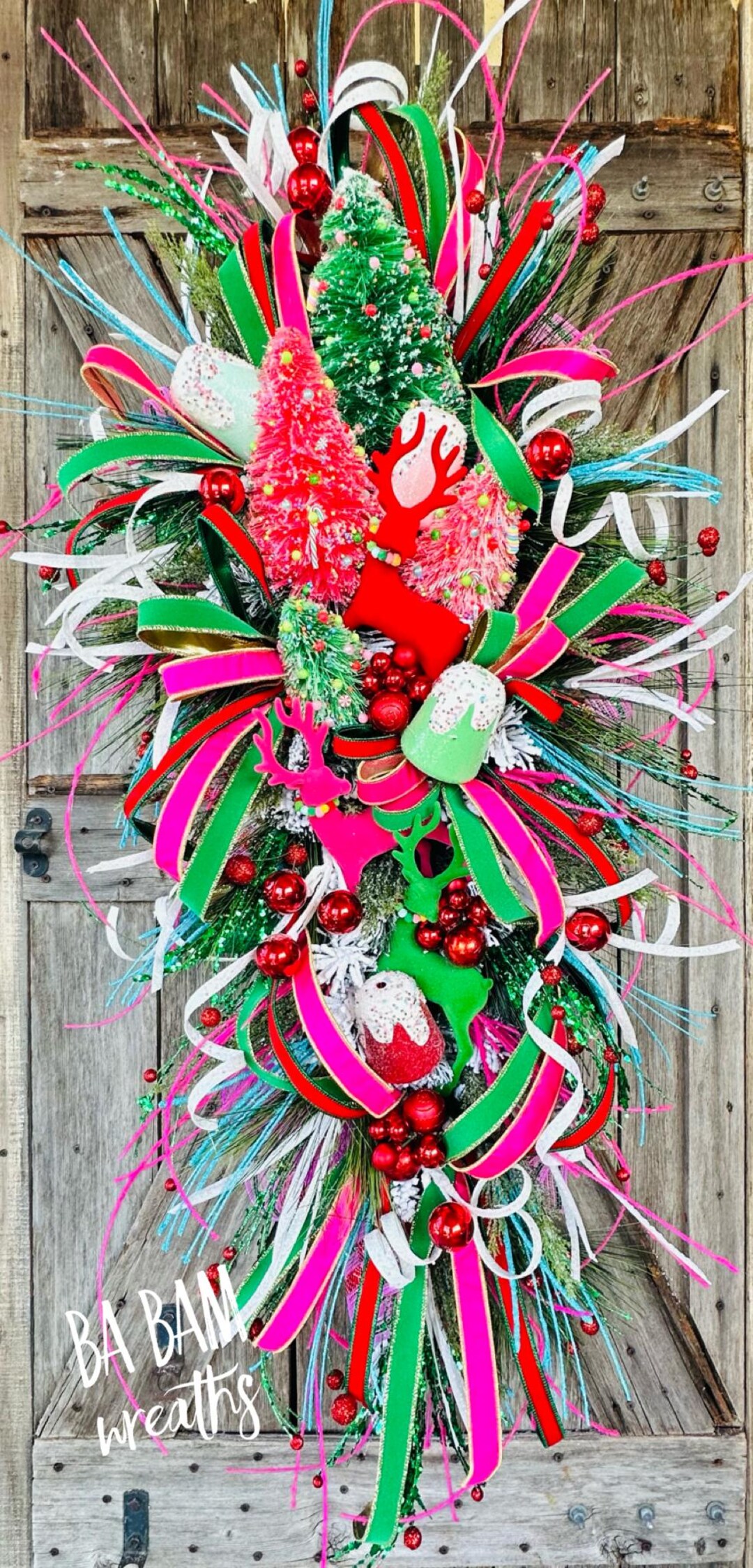 Light Bulb Wreath, Christmas Wreath, Holiday Wreath, Merry Christmas ...