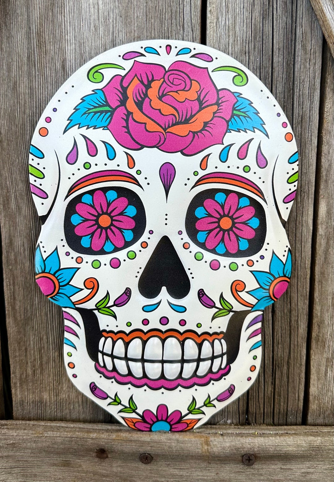 10 Inch Sugar Skull Sign - Etsy