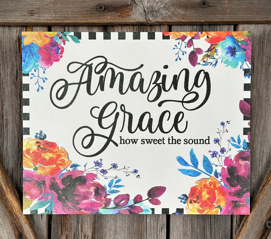 Amazing Grace, Easter Sign, Easter Decor, Spring Sign - Etsy