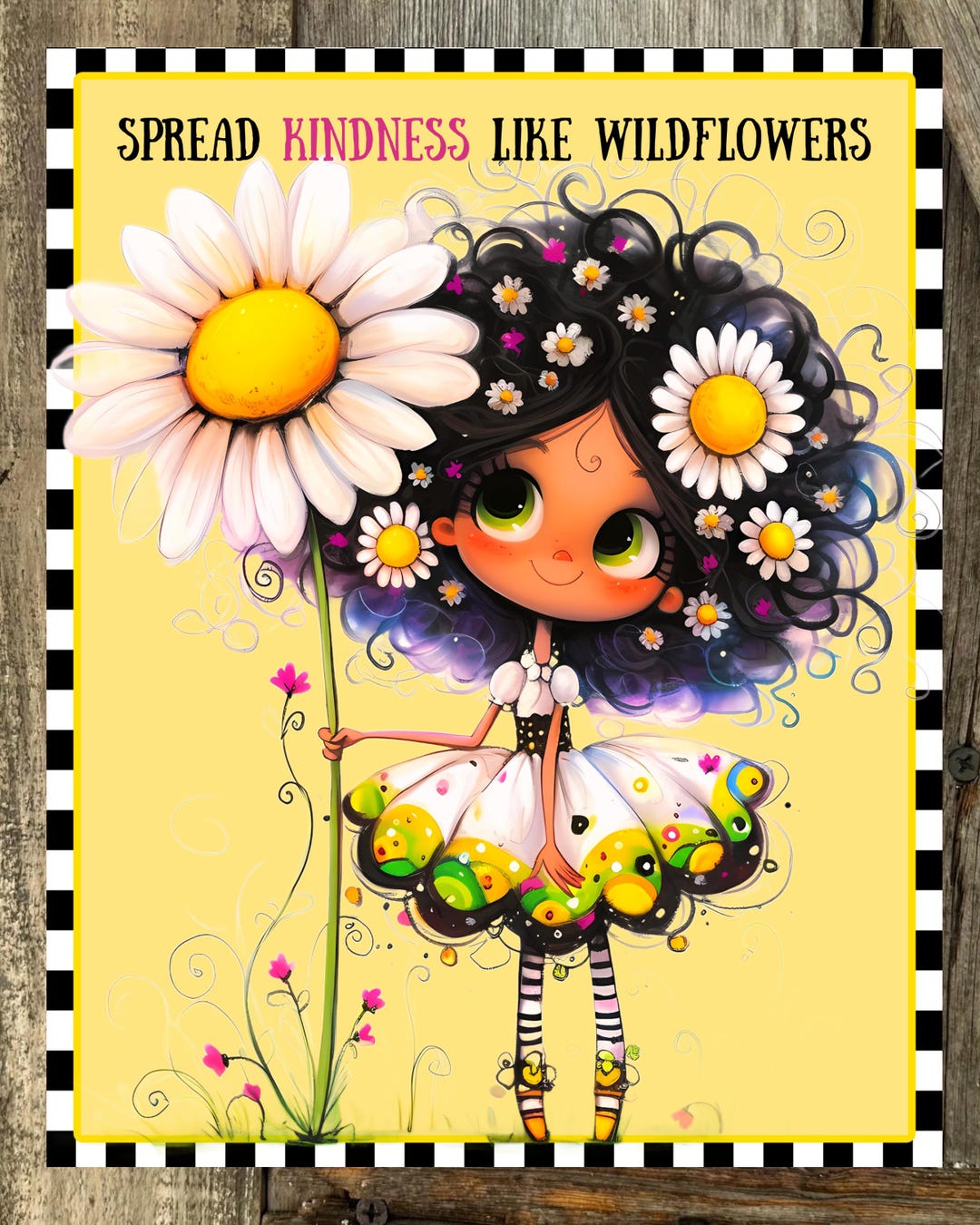 Spread Kindness Like Wildflowers Sign, Everyday Sign, Motivational ...