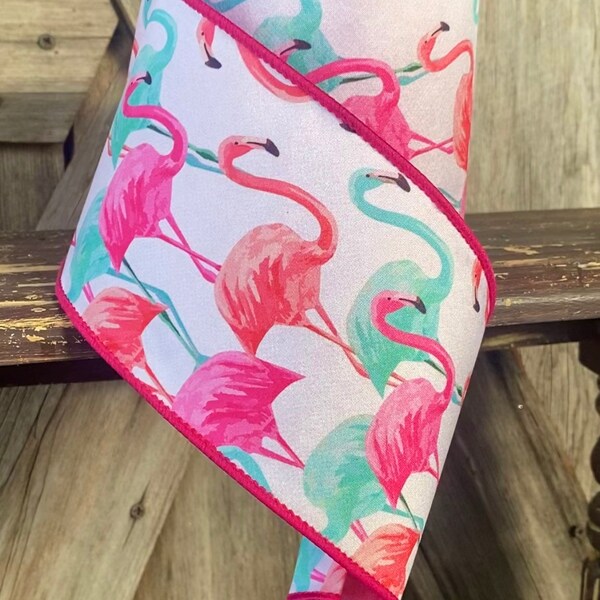 Flamingo Ribbon Wired - Etsy