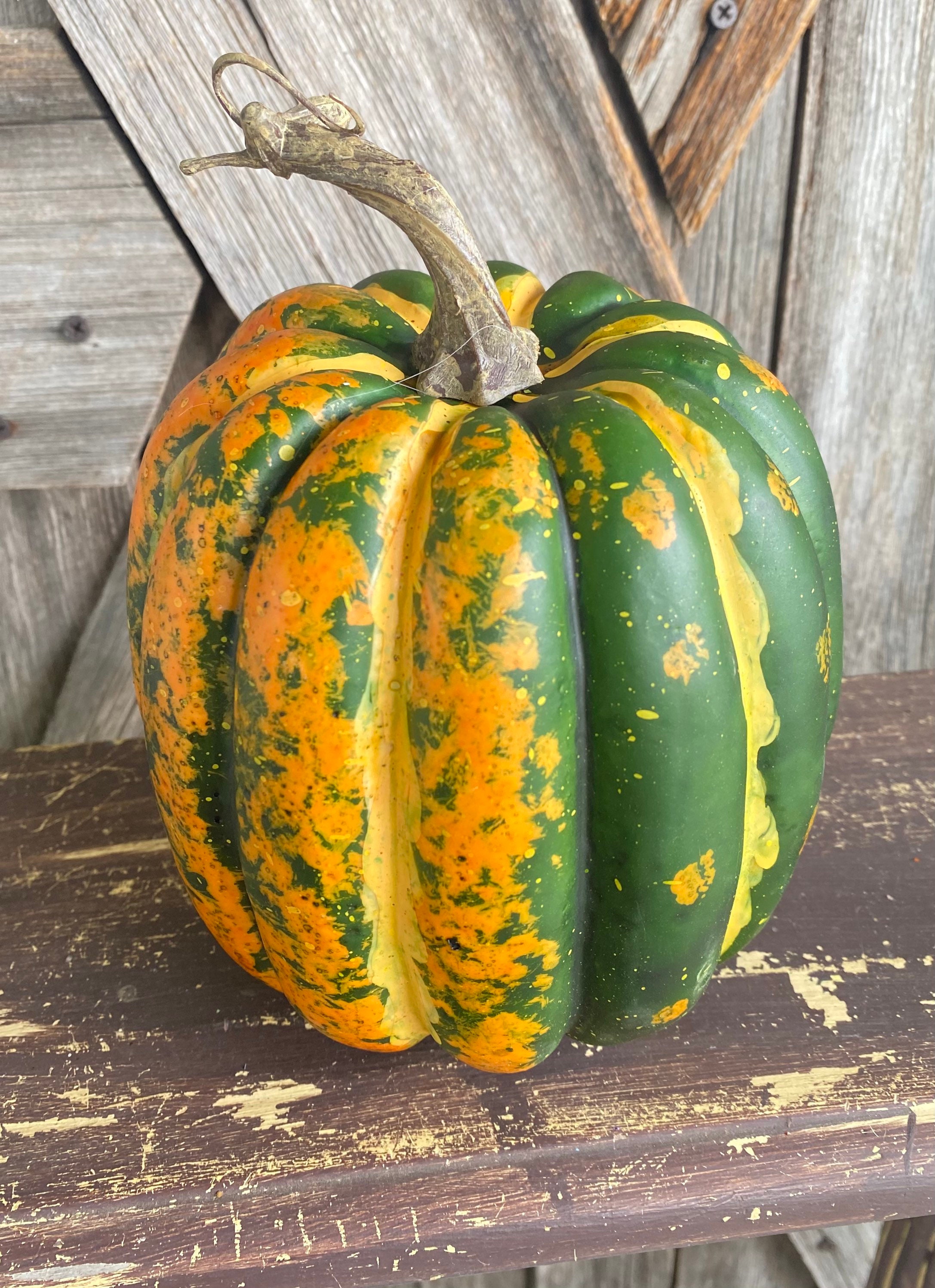 Tall Pumpkin Green Orange