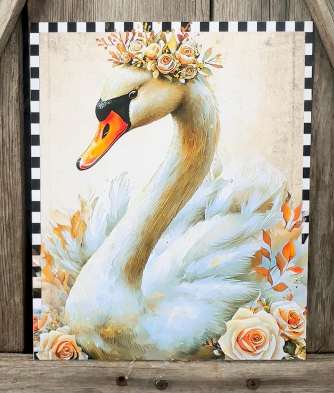 Classic Swan, Spring Sign, Spring Decor, Spring Sign - Etsy