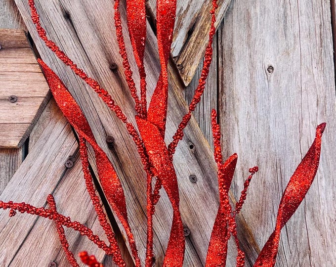 Red Wavy Spiral Glitter Spray - Etsy