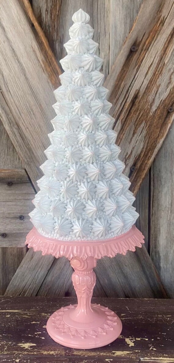 Resin Pink White Frosted Tree - Etsy