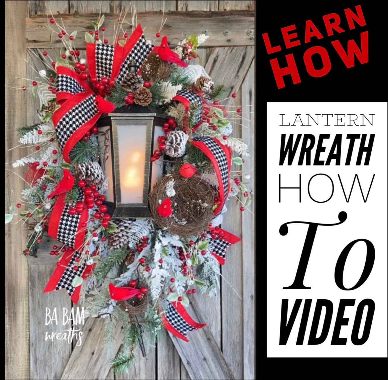 How to Video How to Wreath Wreath Tutorial Christmas - Etsy