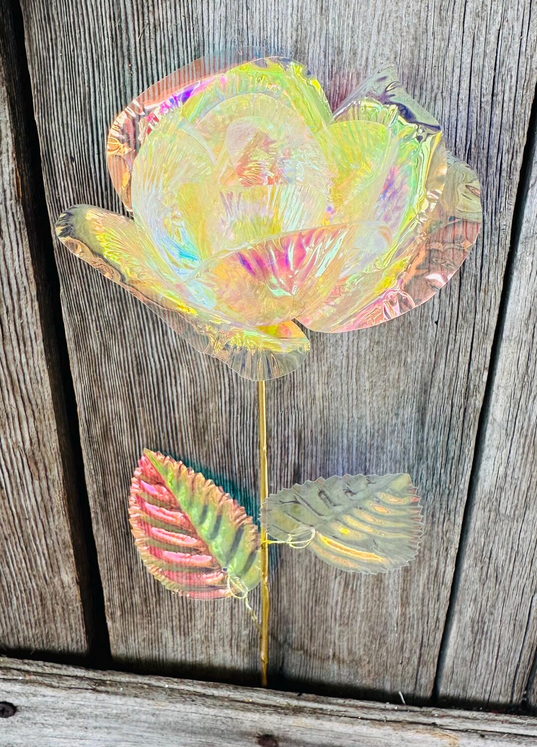 Clear Iridescent Rose - Etsy