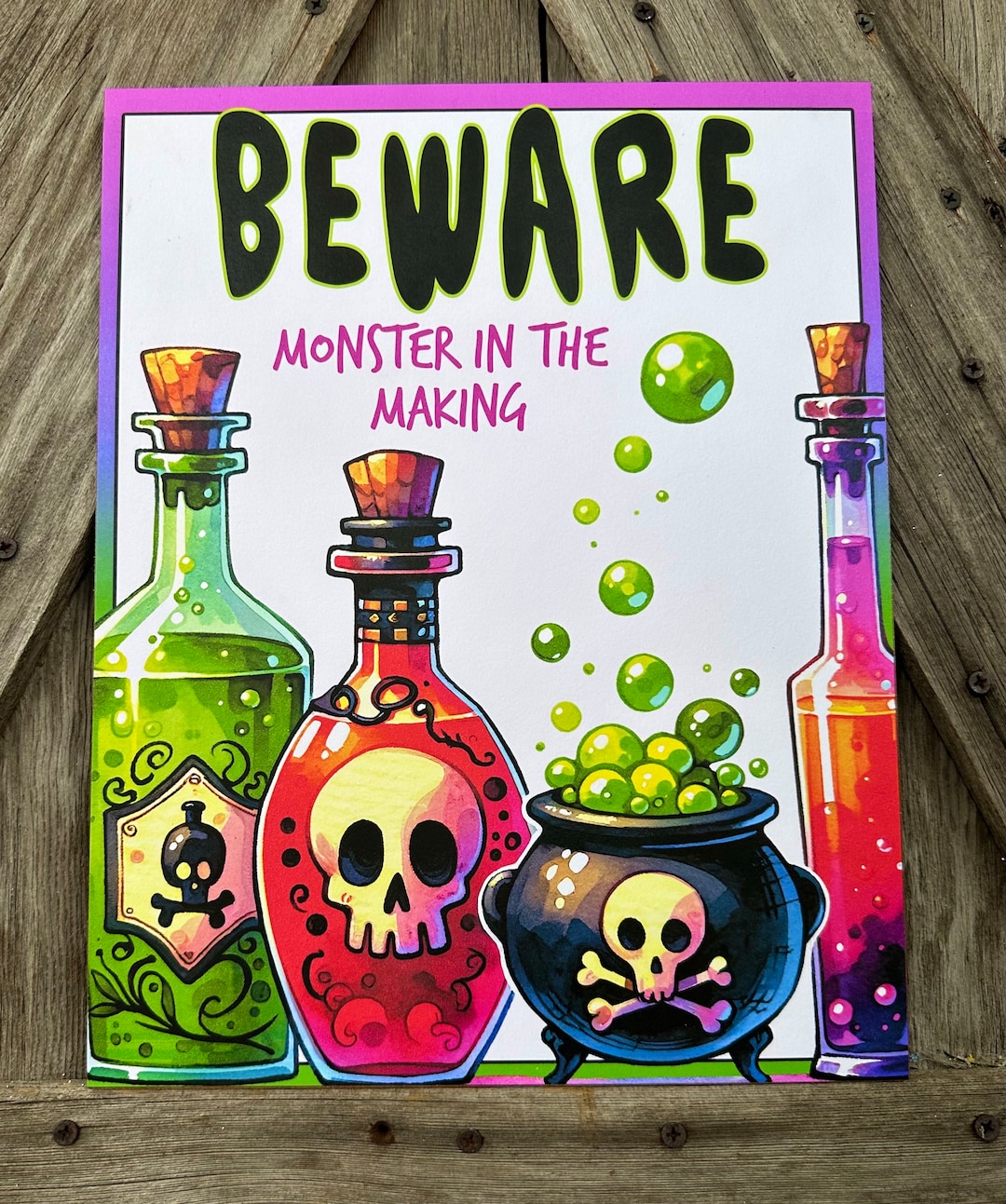 Beware Monsters in the Making, Halloween Sign, Halloween Decor ...