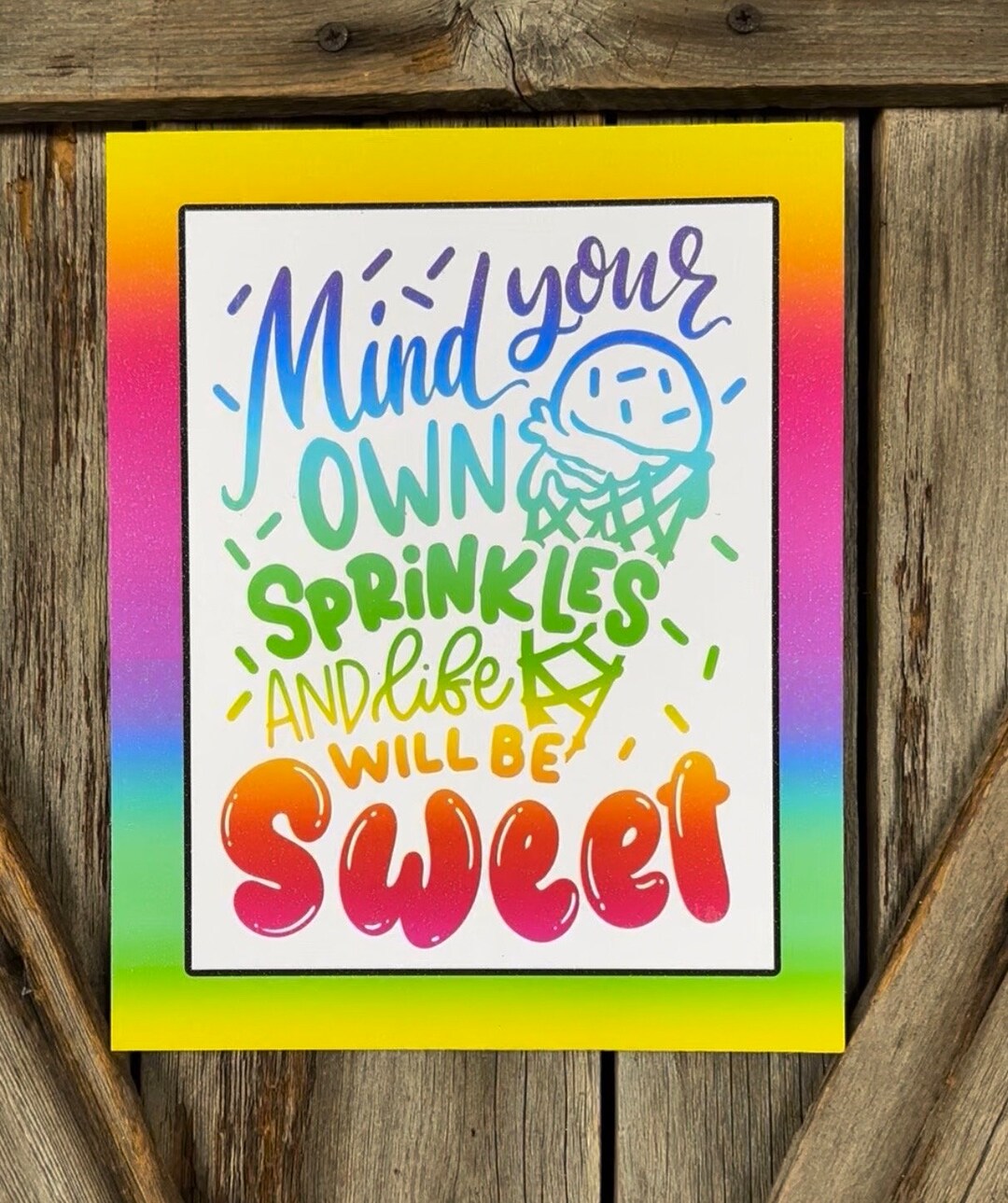 Mind Your Own Sprinkles, Summer Sign, Cocktail Decor, Spring Sign - Etsy