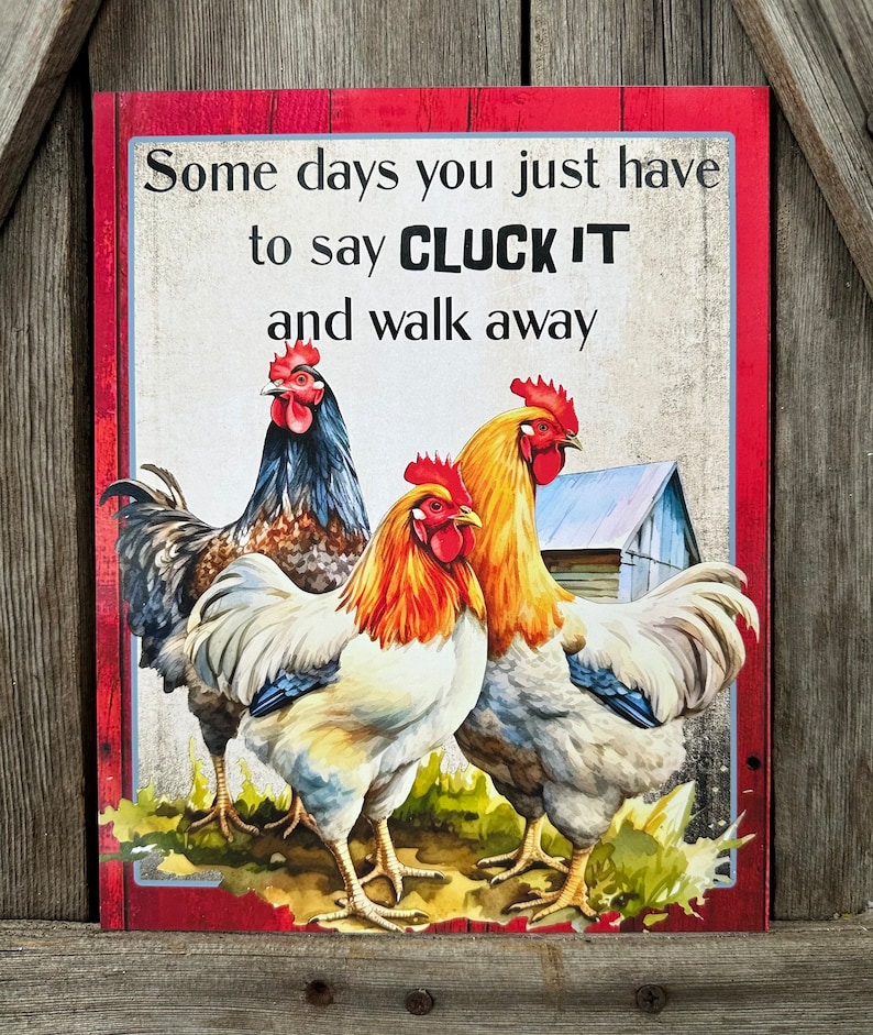 Cluck It, Summer Sign, Chicken Decor, Spring Sign - Etsy