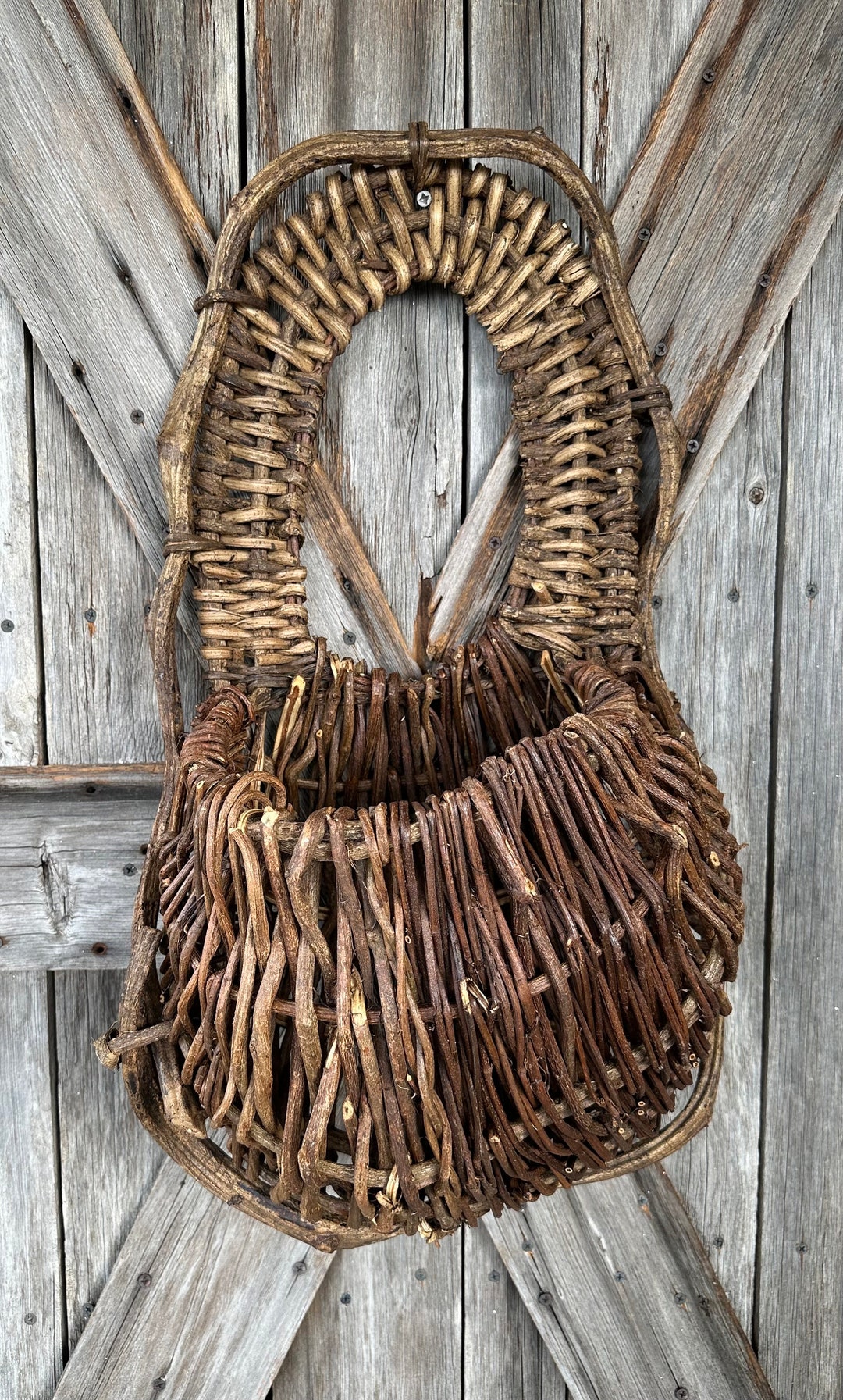 27 Inch Grapevine Wall Basket, Wreath Supply - Etsy