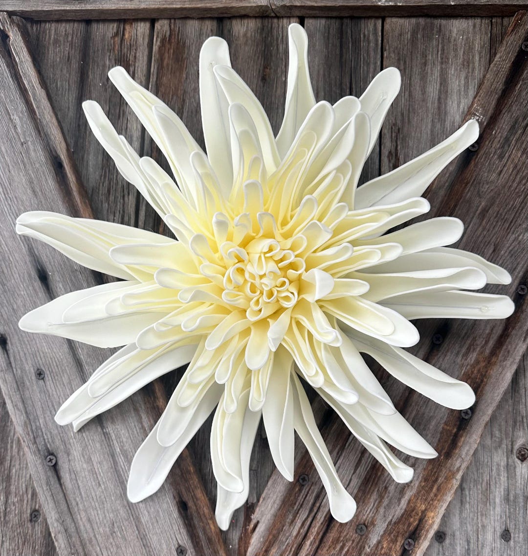 14 Inch Cream Foam Flower - Etsy