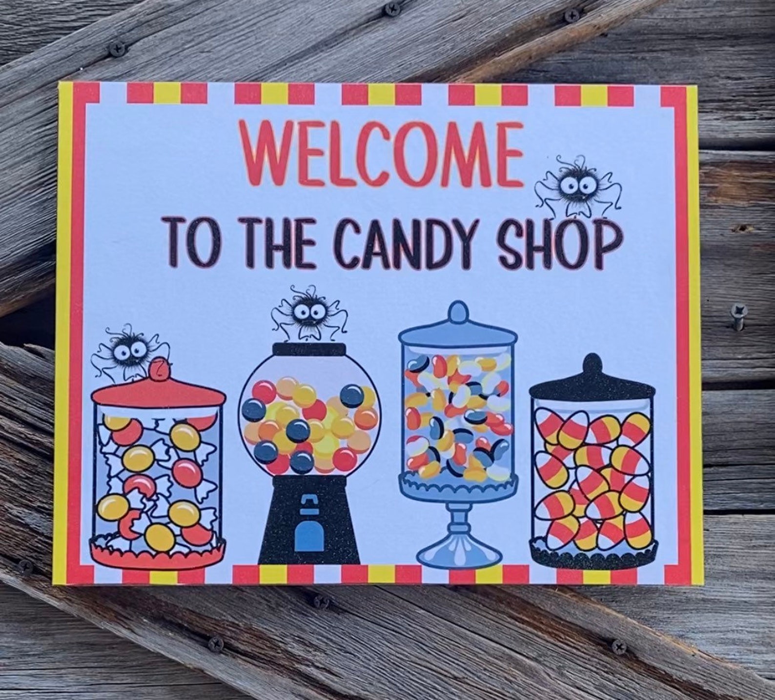 Welcome to the Candy Shop, Halloween Sign, Halloween Decor, Halloween ...