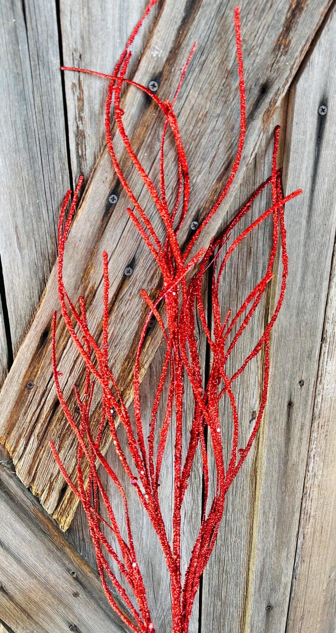 Red Glitter Wavy Spray - Etsy