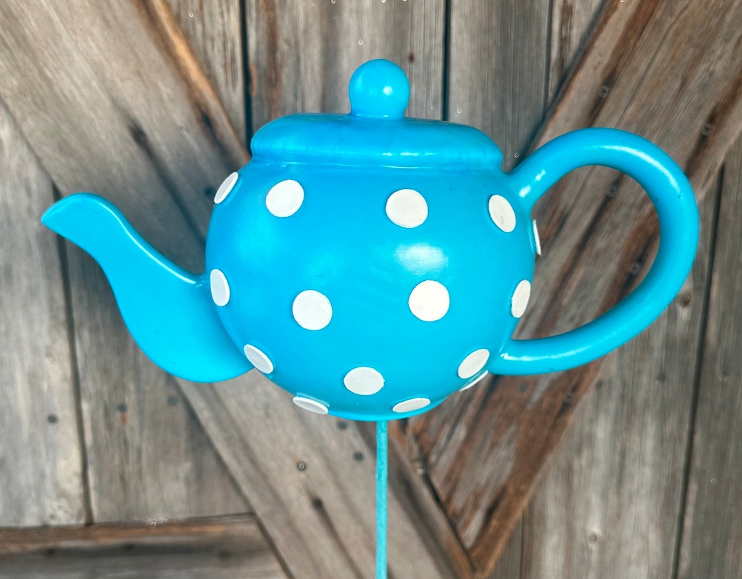 Blue Polka Dot Teapot Pick - Etsy