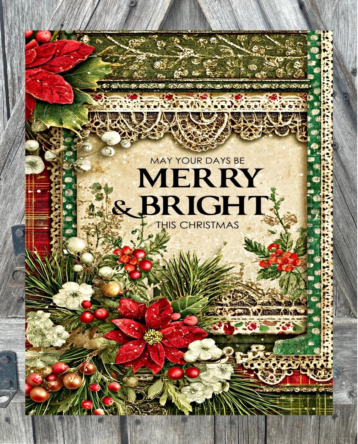 Merry & Bright, Christmas Sign, Christmas Decor, Christmas Wall Art - Etsy