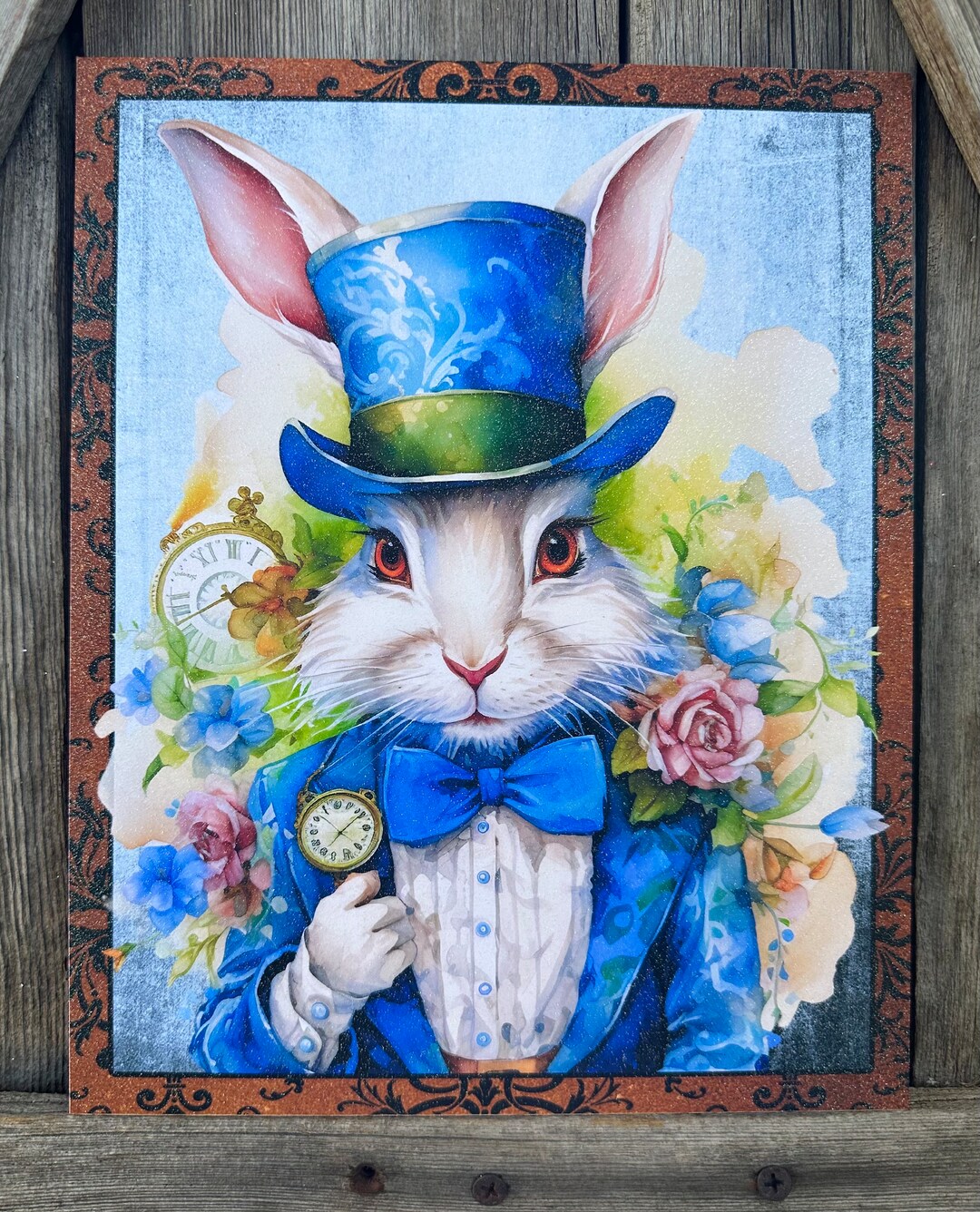 White Rabbit, Easter Sign, Easter Decor, Spring Sign - Etsy