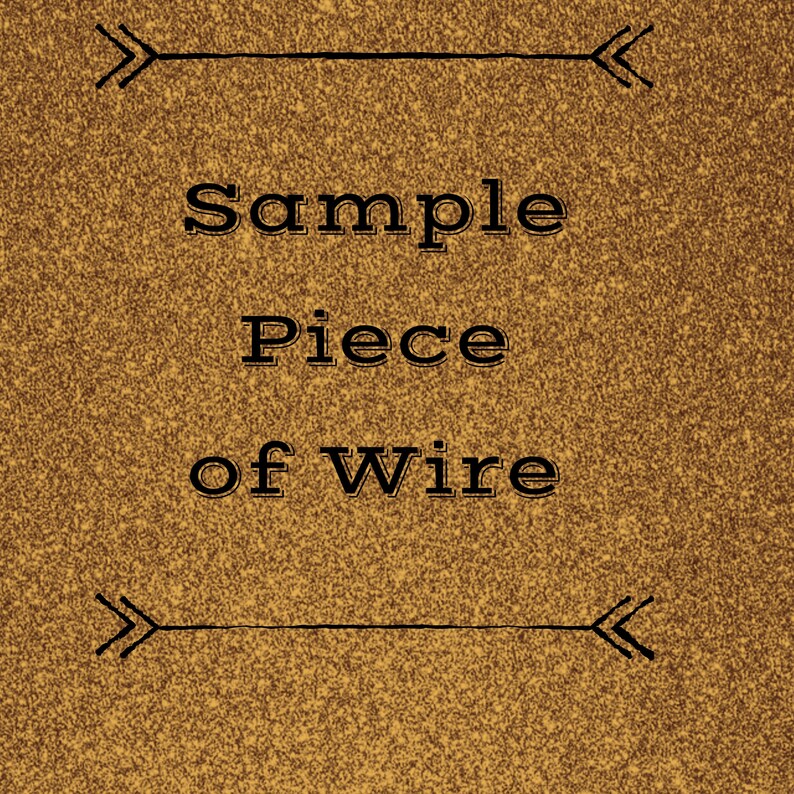 Sample Piece of Wire Match Your Colors Before Ordering 2 - Etsy