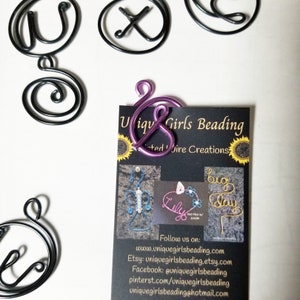 SET OF 2 Monogram Letter Paperclips Shaped Paper Clips Custom ...