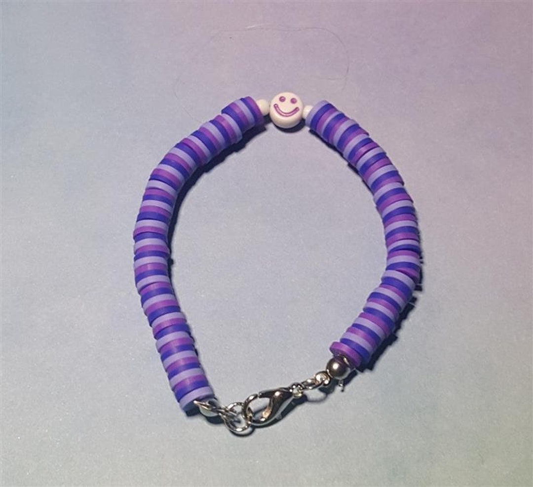Triple Purple Smiley Bracelet. Purple, Light Purple, and Lavender ...