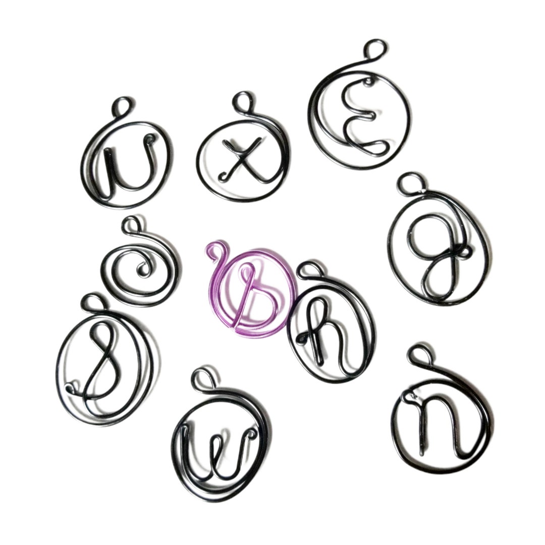 SET OF 2 Monogram Letter Paperclips Shaped Paper Clips Custom ...