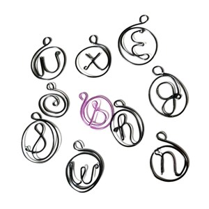 SET OF 2 Monogram Letter Paperclips Shaped Paper Clips Custom ...