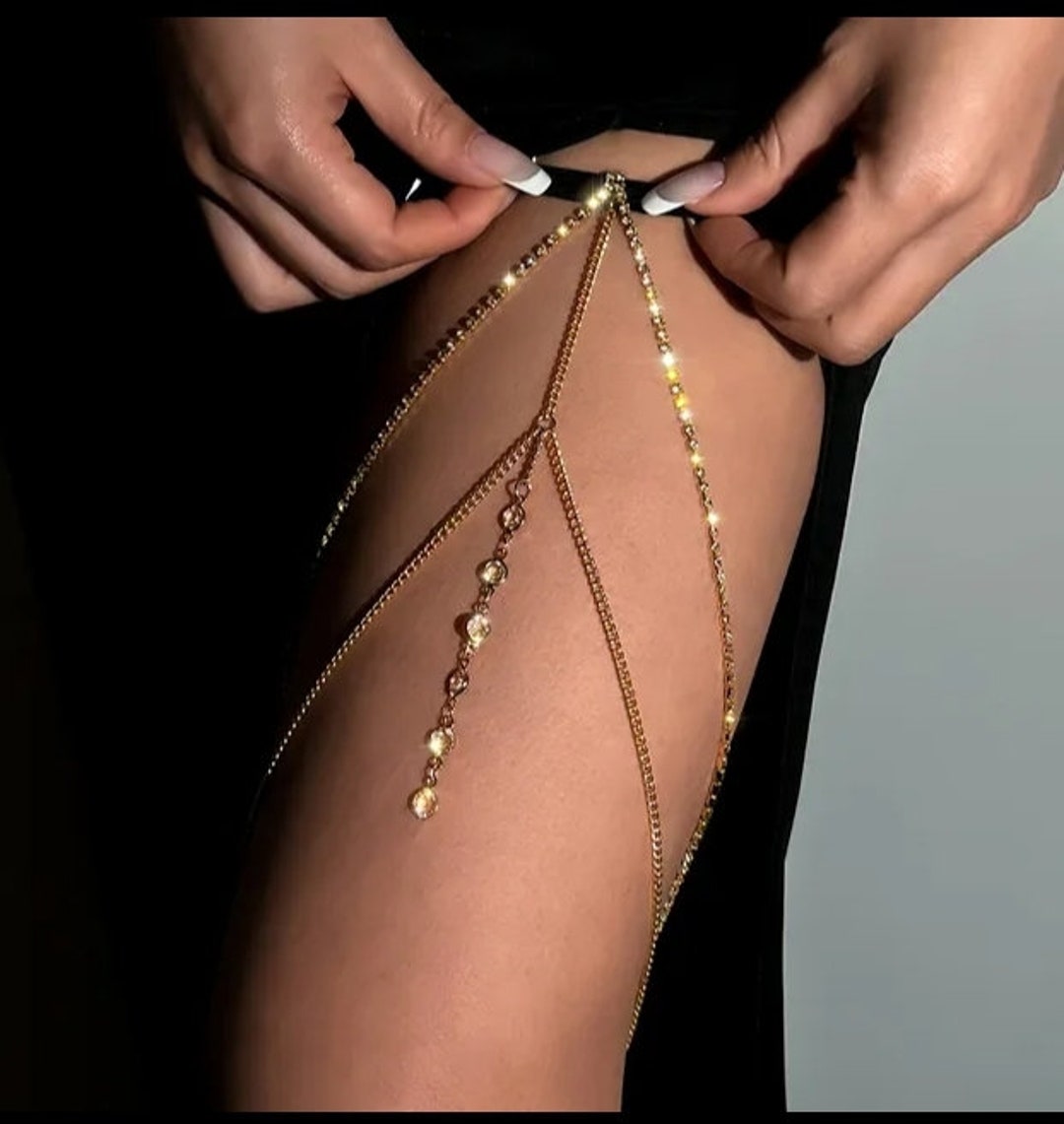 PREORDER ONLY Hera Thigh Leg Chain | Thigh Dainty Leg Chain | Bikini Thigh Chain | Gift for Her ...