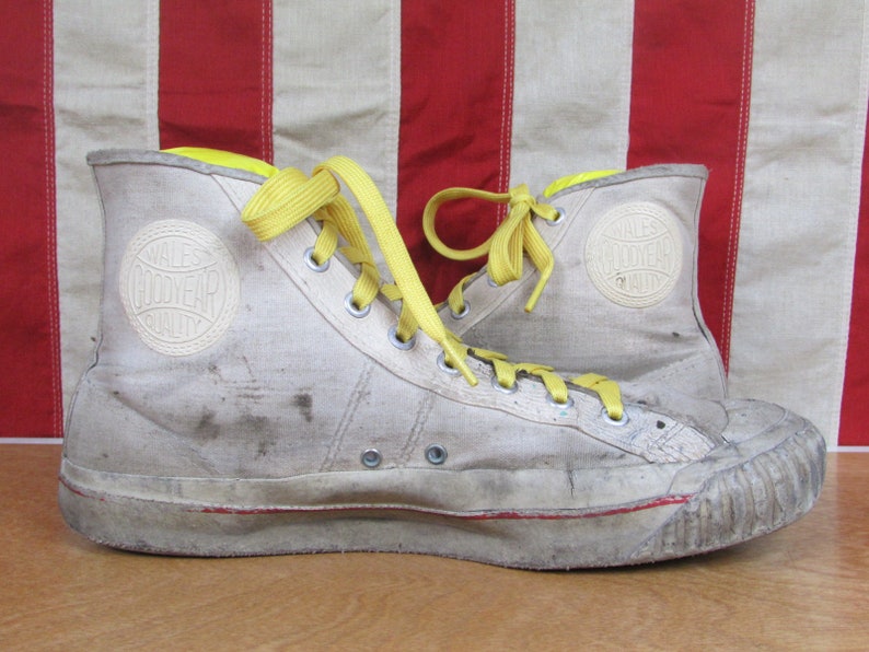 Vintage 1950s Wales Goodyear Canvas Basketball Sneakers High Top Gym ...