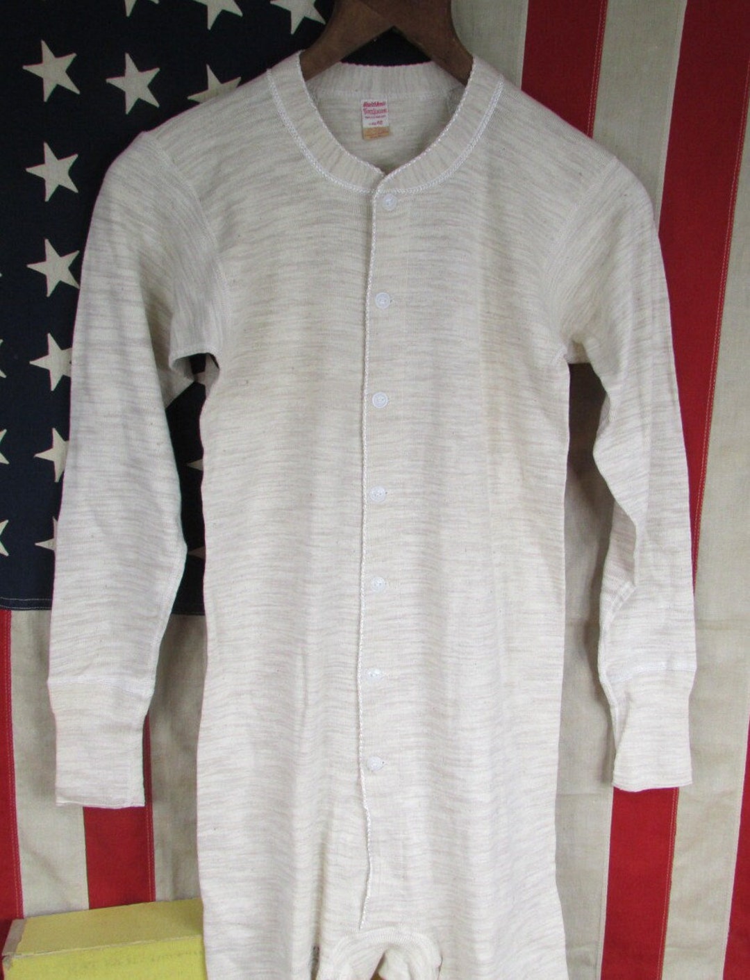 Vintage 1940s Healthknit Mens Cotton/wool Union Suits 3 NOS W/box Sz.40 ...