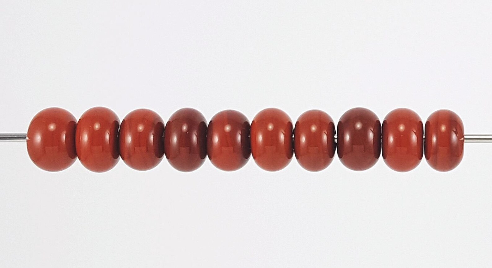 Medium Brown Spacers Streaky Color, SRA Lampwork Glass Beads Toffee ...