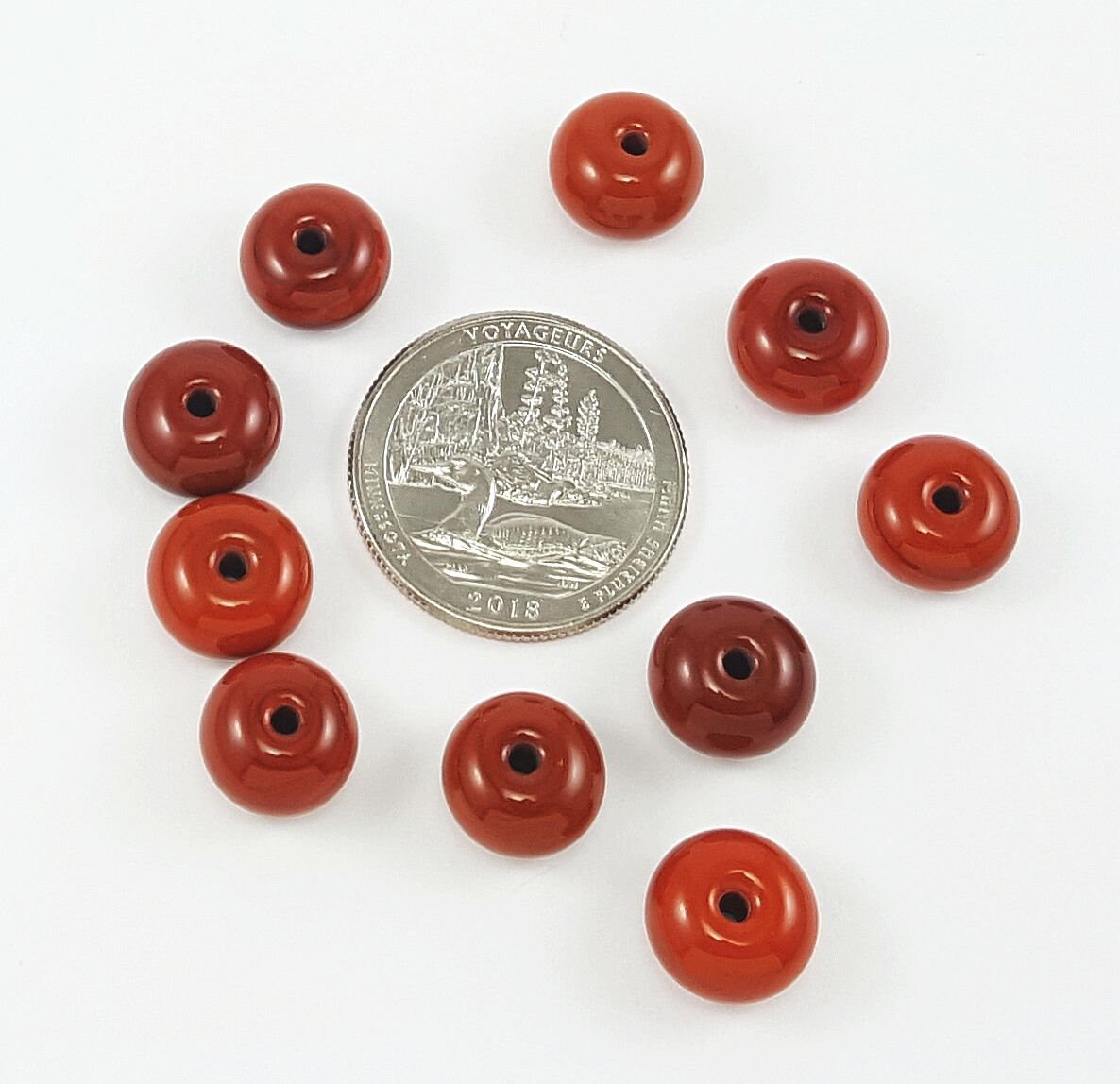 Medium Brown Spacers Streaky Color, SRA Lampwork Glass Beads Toffee ...