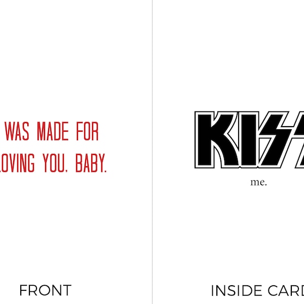 Kiss Greeting Card - Etsy