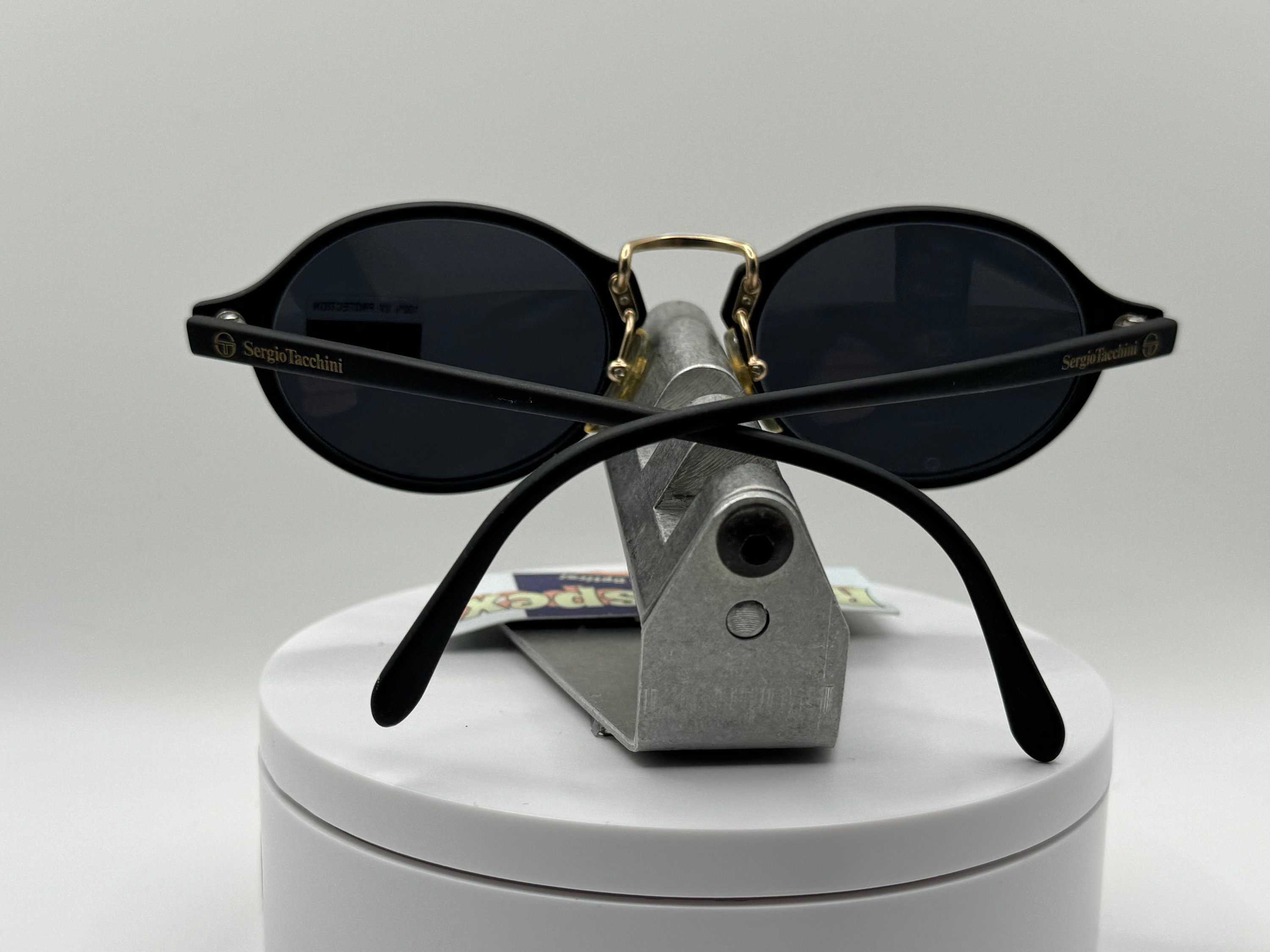 Vintage 1990's-2000's Designer Sunglasses | Round Black Zyl Frame ...