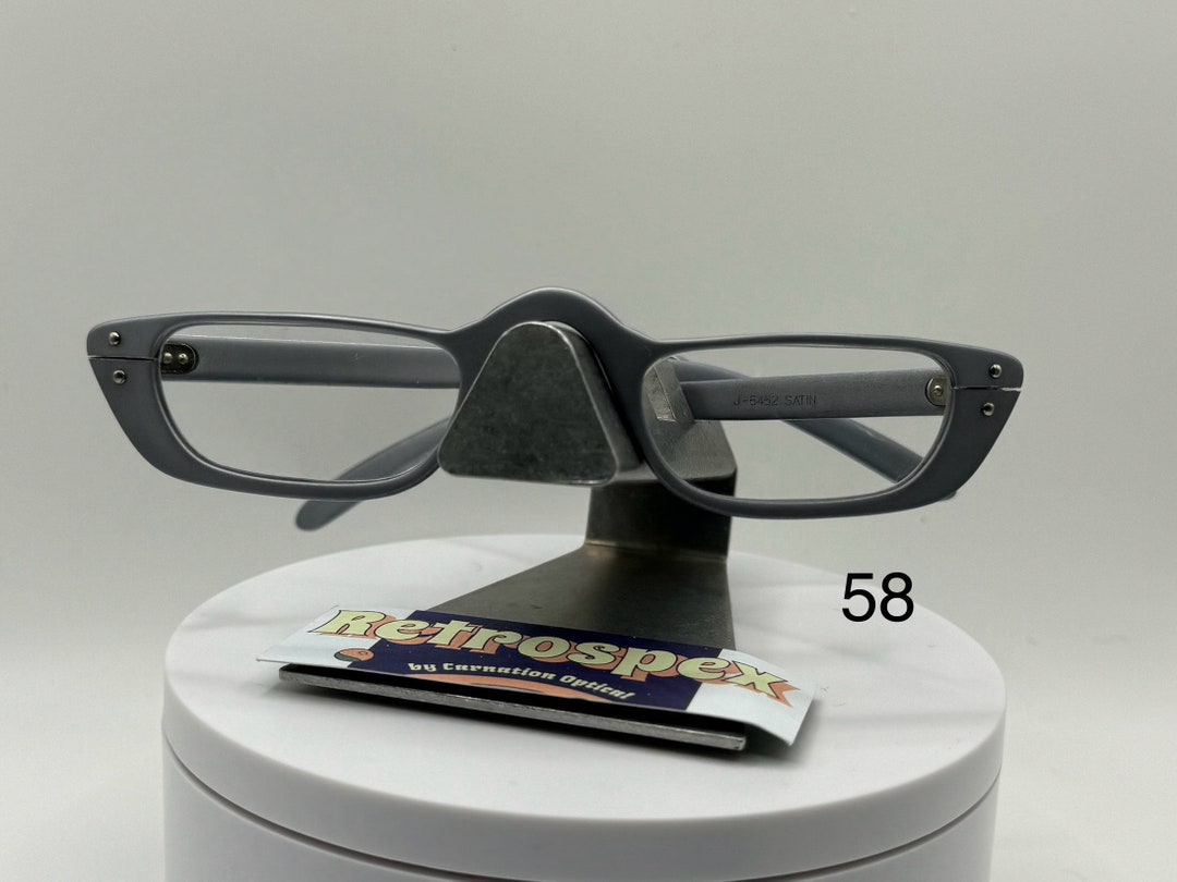 Vintage Refurbished Eyeglasses | Scientist Style Frame | Aluminum Half ...