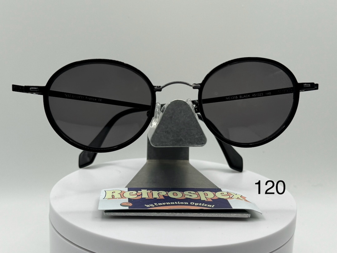 Vintage Refurbished Eyeglasses | Round Metal Frame | Nat & Coco 1315 ...