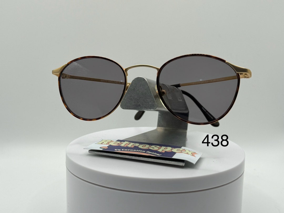 Vintage Eyeglasses | NOS | Y2K Round Metal Style | Grey Tinted Lens ...