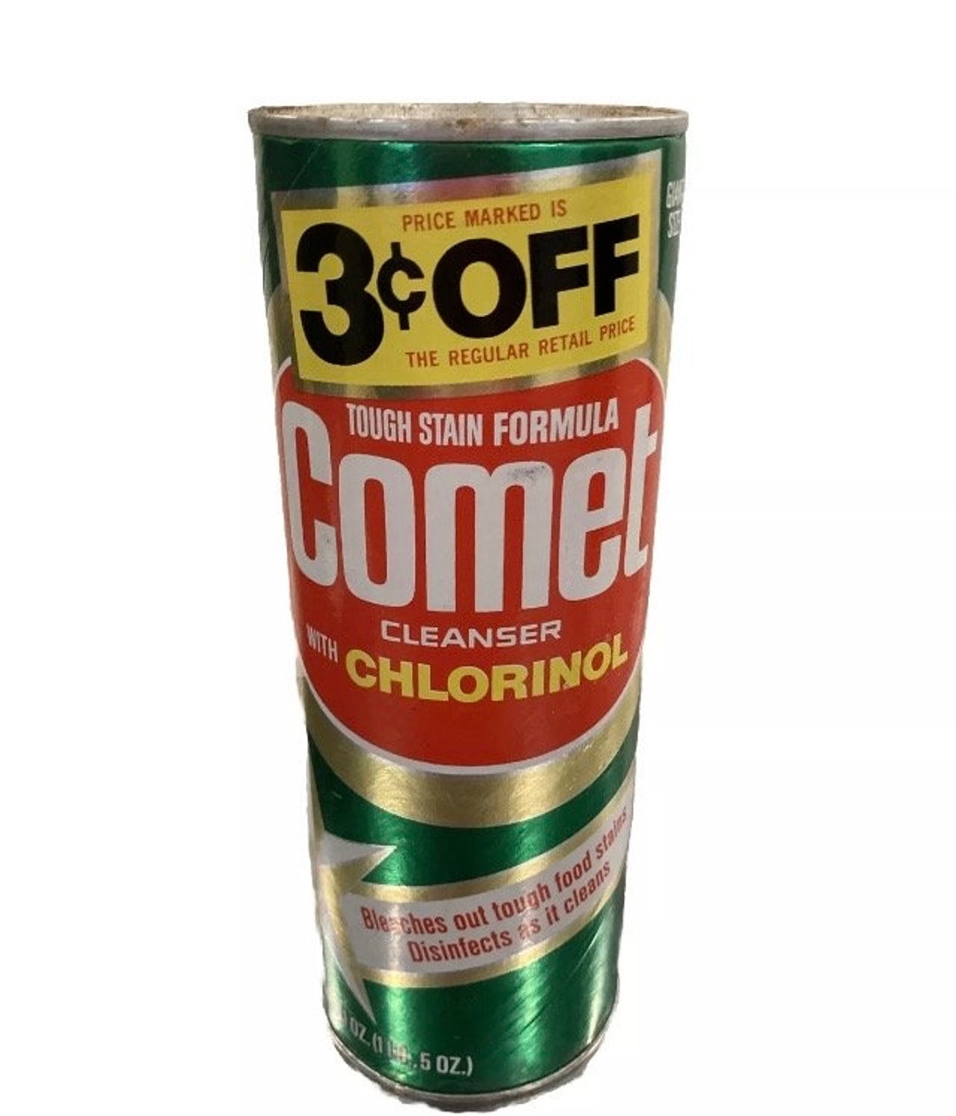Vintage Nos Sealed 1960s Comet CLEANSER New Tough Stain FORMULA ...